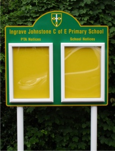 Two Door Superior External School Notice Board - Signs 4 Schools